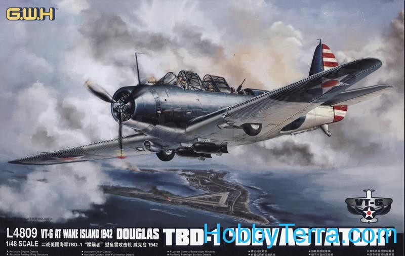 WWII Douglas TBD-1 "Devastator" - VT-6 at Wake, Island 1942 Great Wall ...