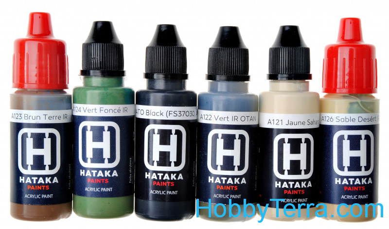 Set of paints. Modern French Army, 6 pcs Hataka AS25 HobbyTerra.com