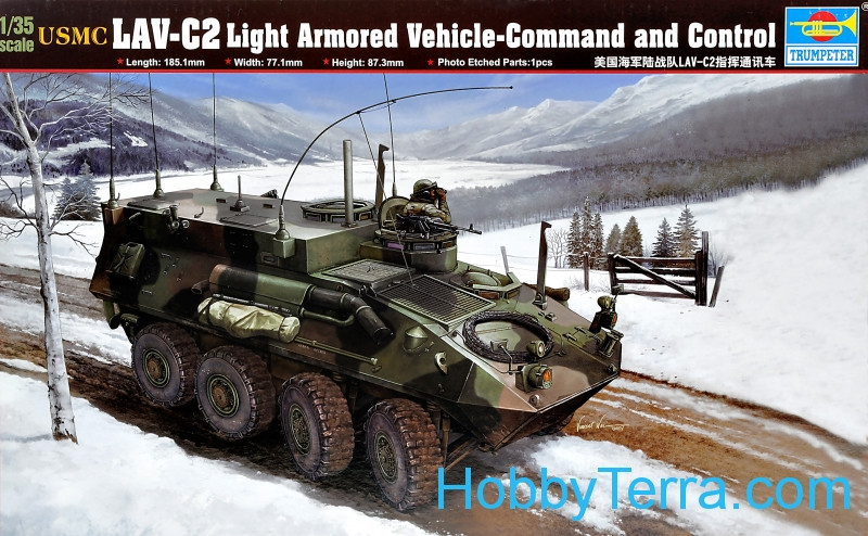 美国海军陆战队LAV-C2轻型装甲车辆指挥与控制 Trumpeter 00371 HobbyTerra.com