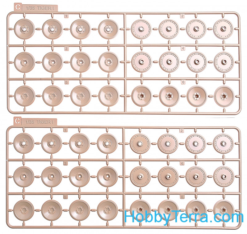 タイガーI、初期生産、東部戦線1943 W / Full Interior Rye Field Model RM5003 HobbyTerra.com