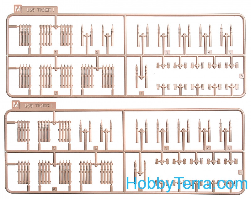 タイガーI、初期生産、東部戦線1943 W / Full Interior Rye Field Model RM5003 HobbyTerra.com